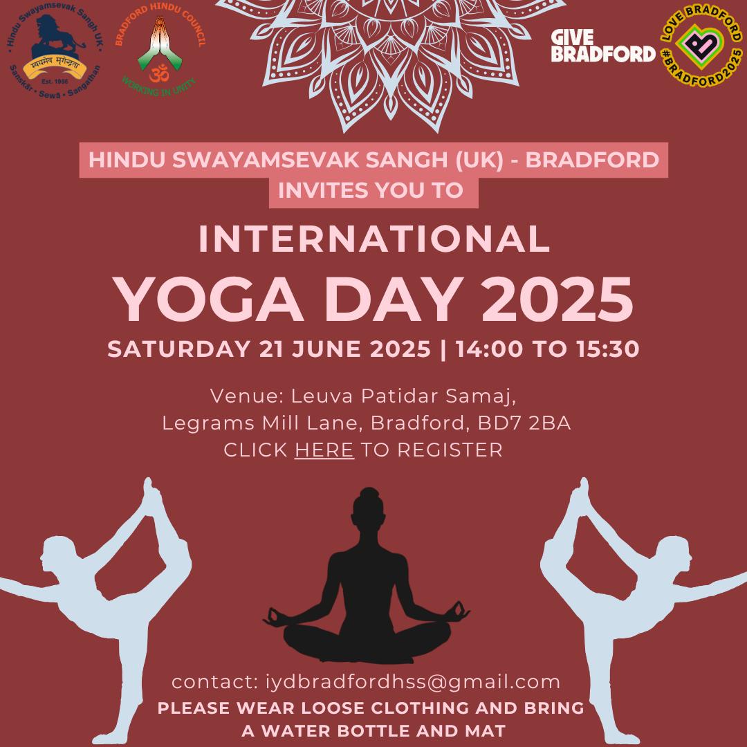 International Yoga Day - 21st June 2025 - Bradford Hindu Council
